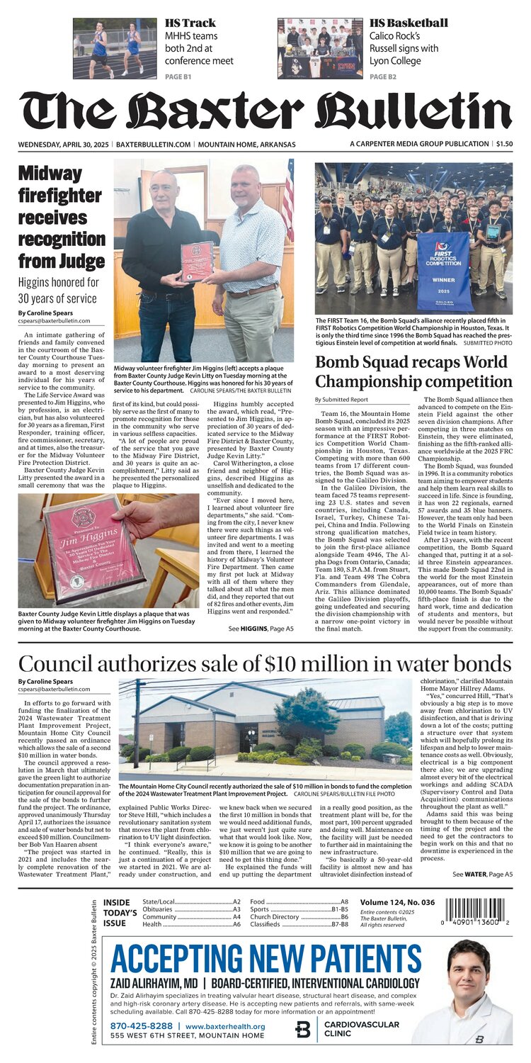 Wednesday, April 30, 2025 | Baxter Bulletin